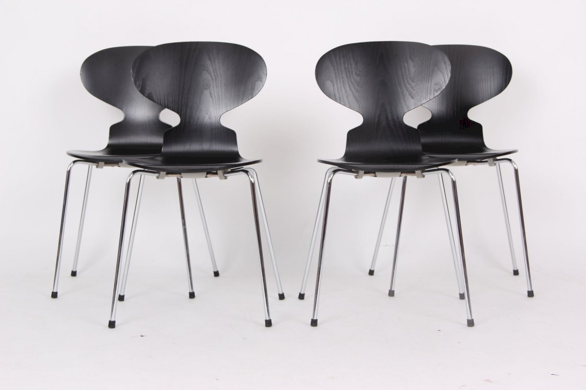 Sorte Myrestole 3101 Fritz Hansen sædehøjde 46 cm