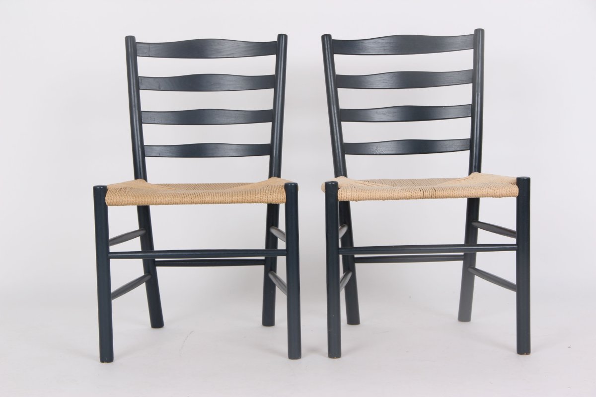 2 Kaare Klint Church Chairs grey blue